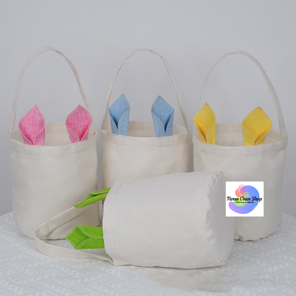 Fiona 25*31cm Sublimation Easter Bunny Baskets USA Warehouse Stocked
