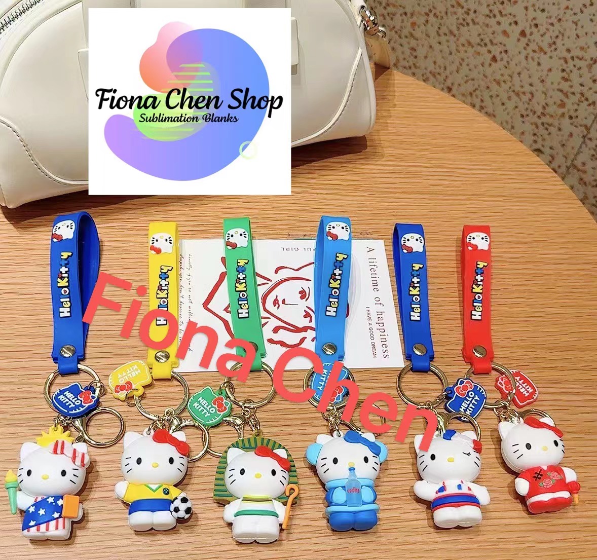 Fiona Cute Cartoon Keychains Mixed Color
