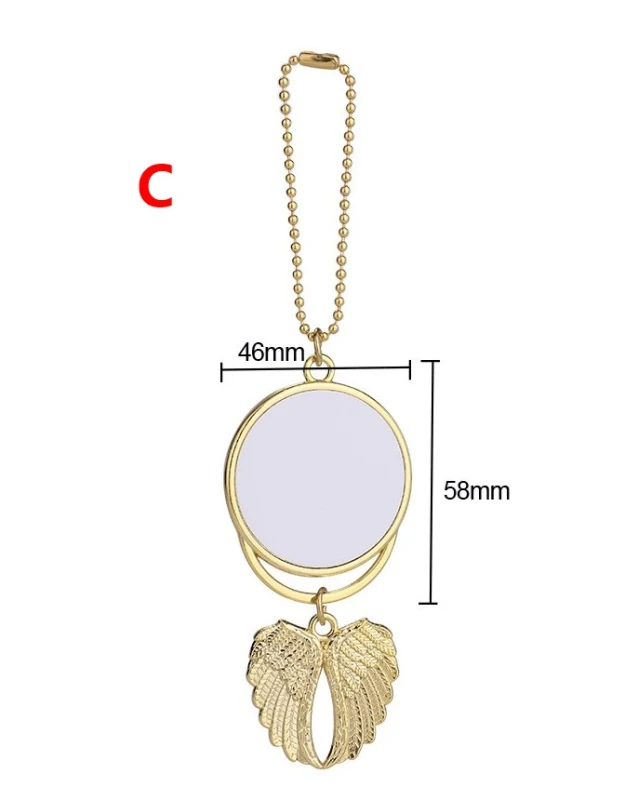 Fiona Sublimation Blank Angel Wings Bracelets Pendants Air Ship