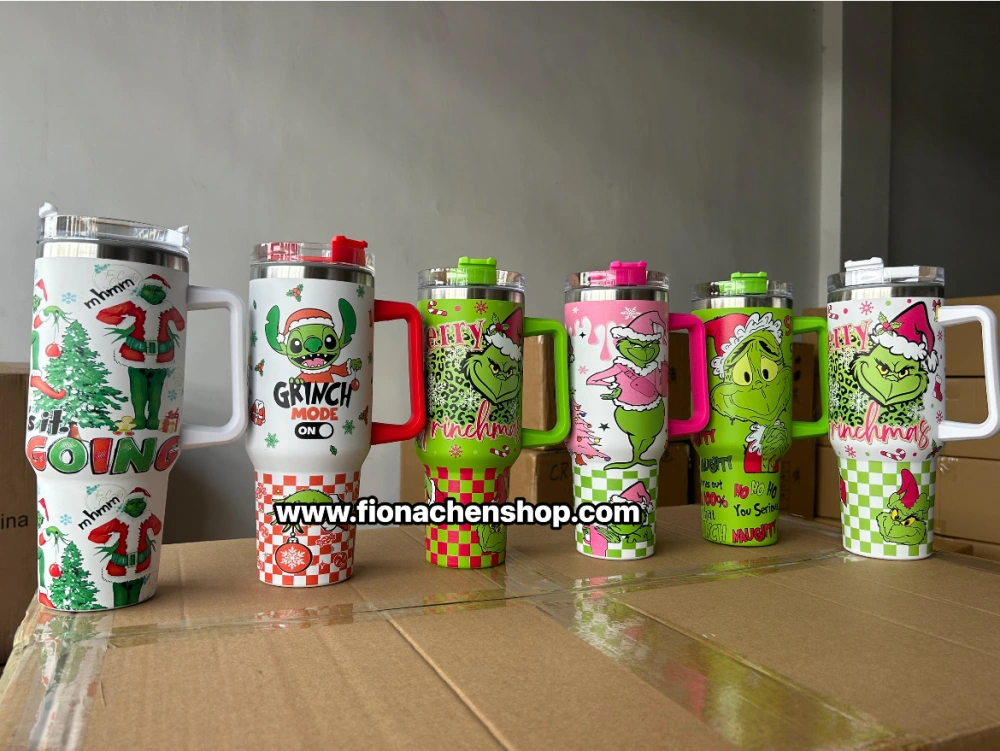 Fiona 40oz Grinch Tumblers New Style China Warehouse Stocked