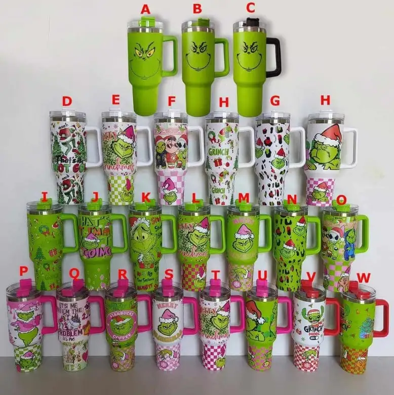 Fiona 40oz Grinch Tumblers New Style China Warehouse Stocked
