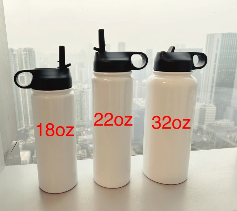12/18/22/32OZ White Sublimation Water Bottles Shipped From US Warehouse