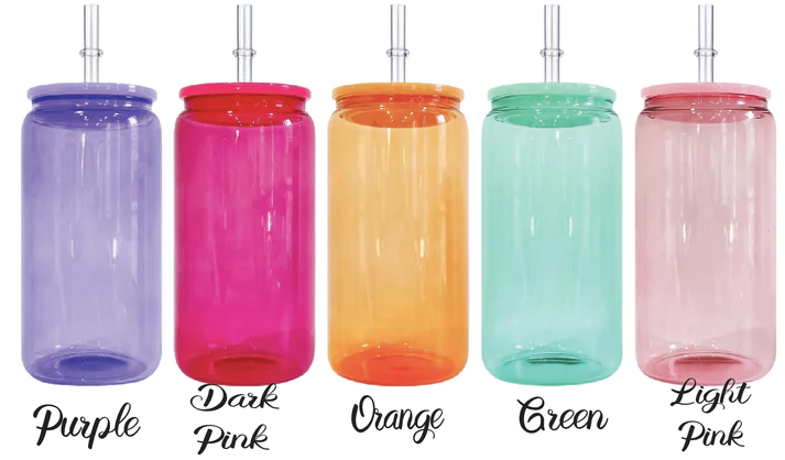 16OZ Jelly Colored Glass Cups Shipped From USA Warehouse