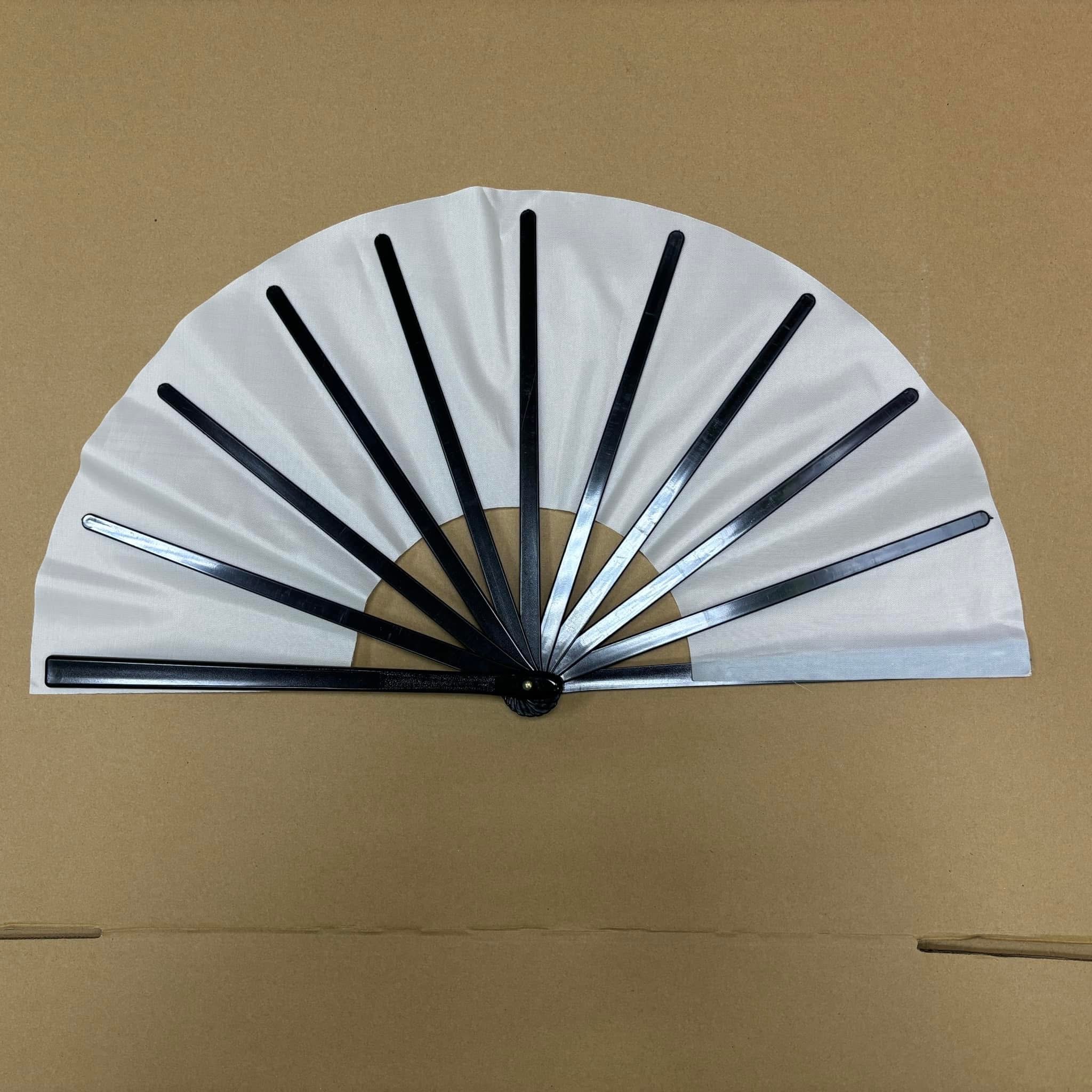 White sublimation clacking fan