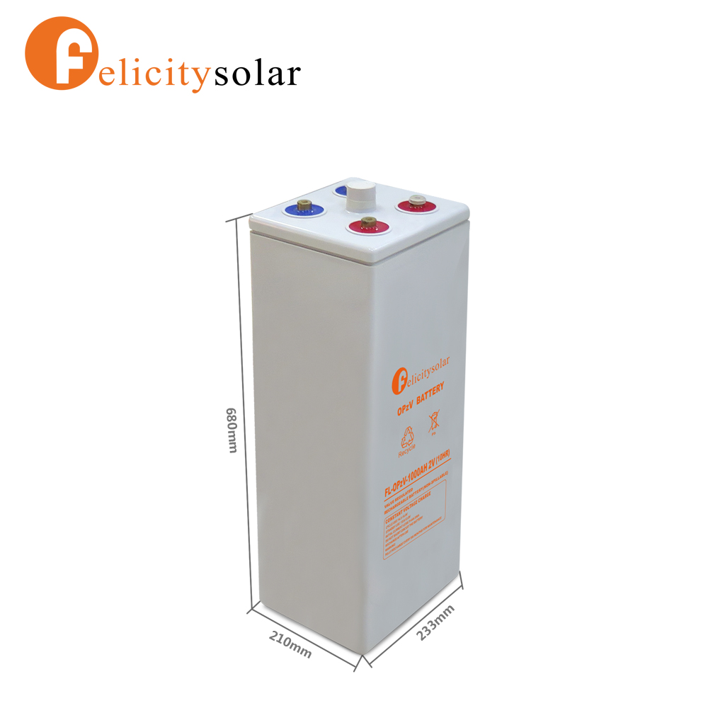 OPZV 1000Ah 2V Solar Battery With Immobilized Gel And Tubular Plate ...