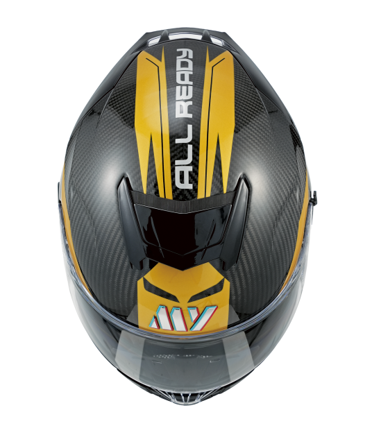 MY Carbon Fiber Motorcycle Helmet FF936 - Golden White Fashion