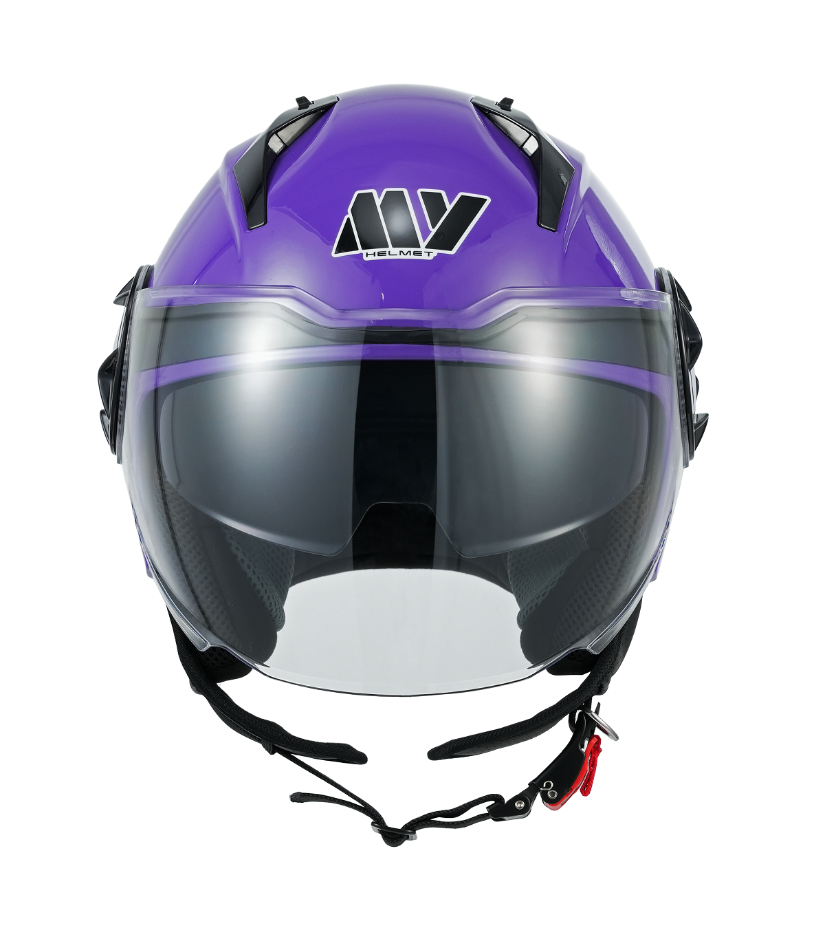 MY Open Face Helmet for adults OF850 neon purle DOT Approved with Clear ...