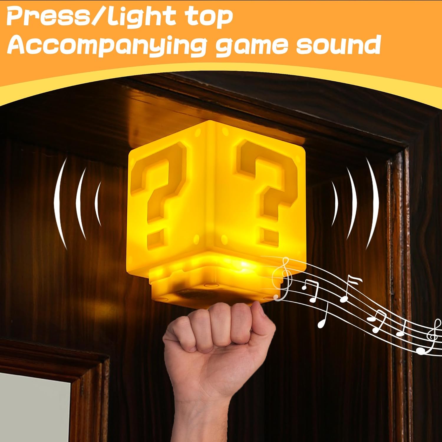 Super Mario Night Light with Sound Effects, Block Night Light,Bedside ...