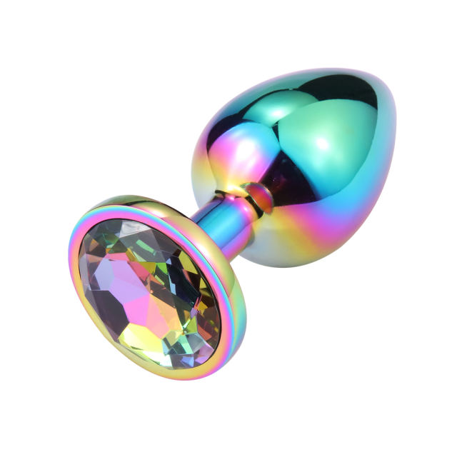 Jewelled Secret Butt Plug Rainbow -Large