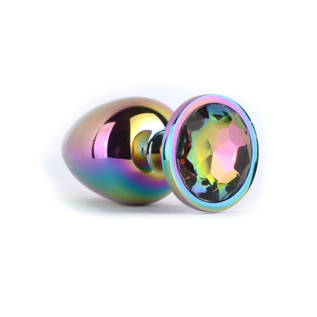Jewelled Secret Butt Plug Rainbow -Large