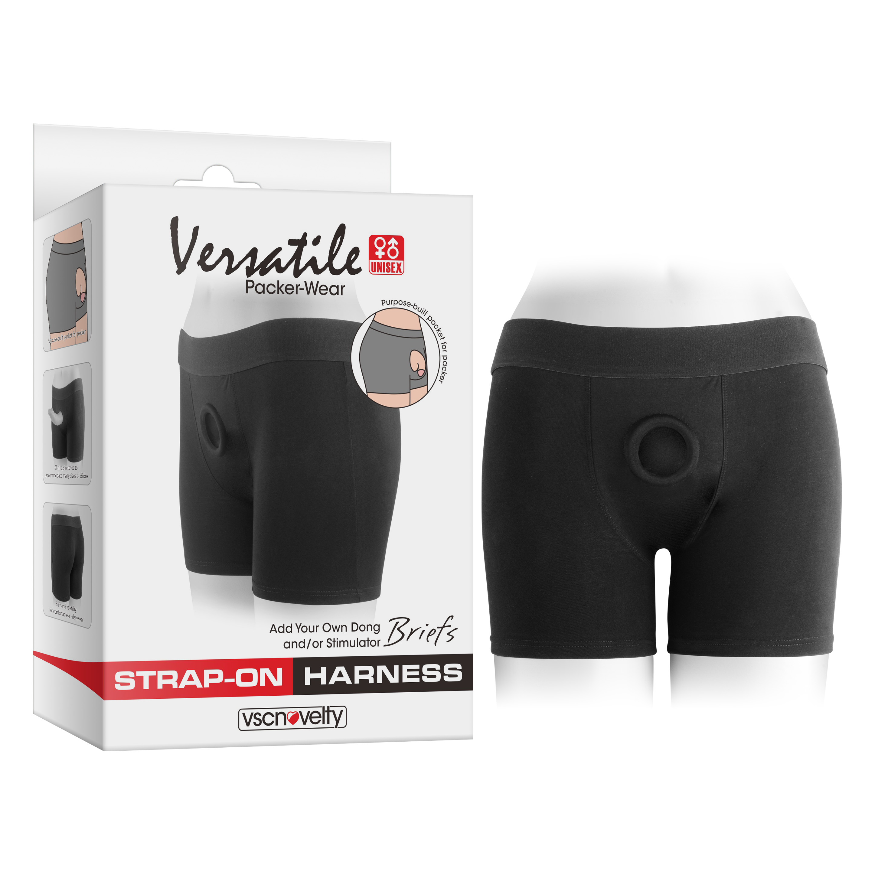 Packer-Wear Unisex Strap-On Harness Boxer Shorts