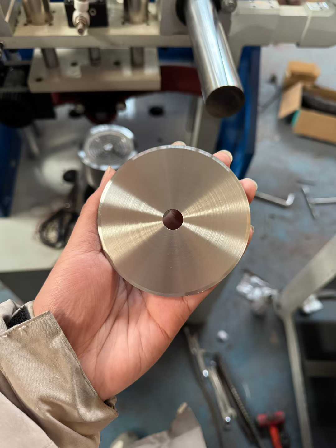 2025-12-19|Concentric Brushing Test Completed | Clean & Uniform Surface ...