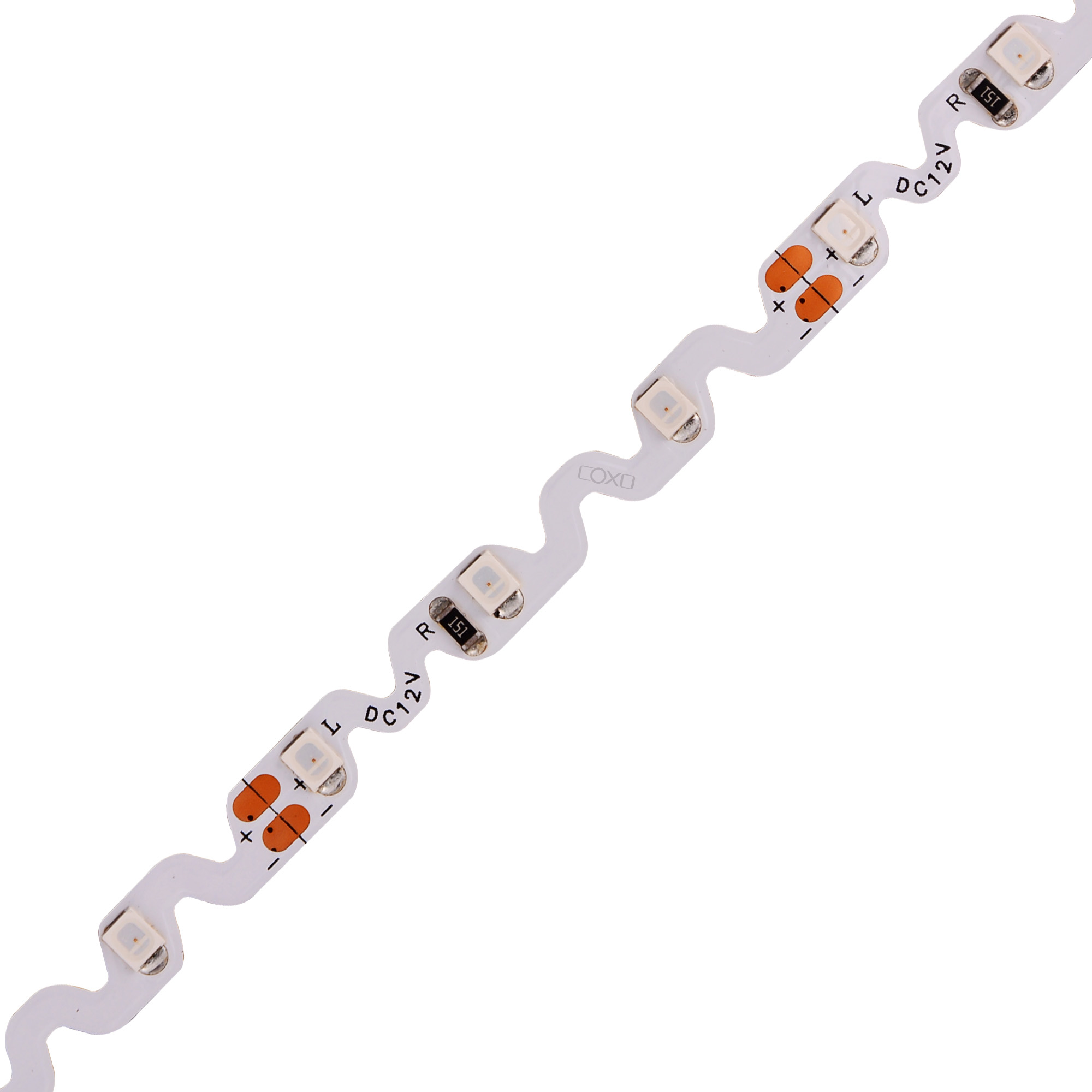 6mm 12V 60leds/m 2835 Zigzag LED strip