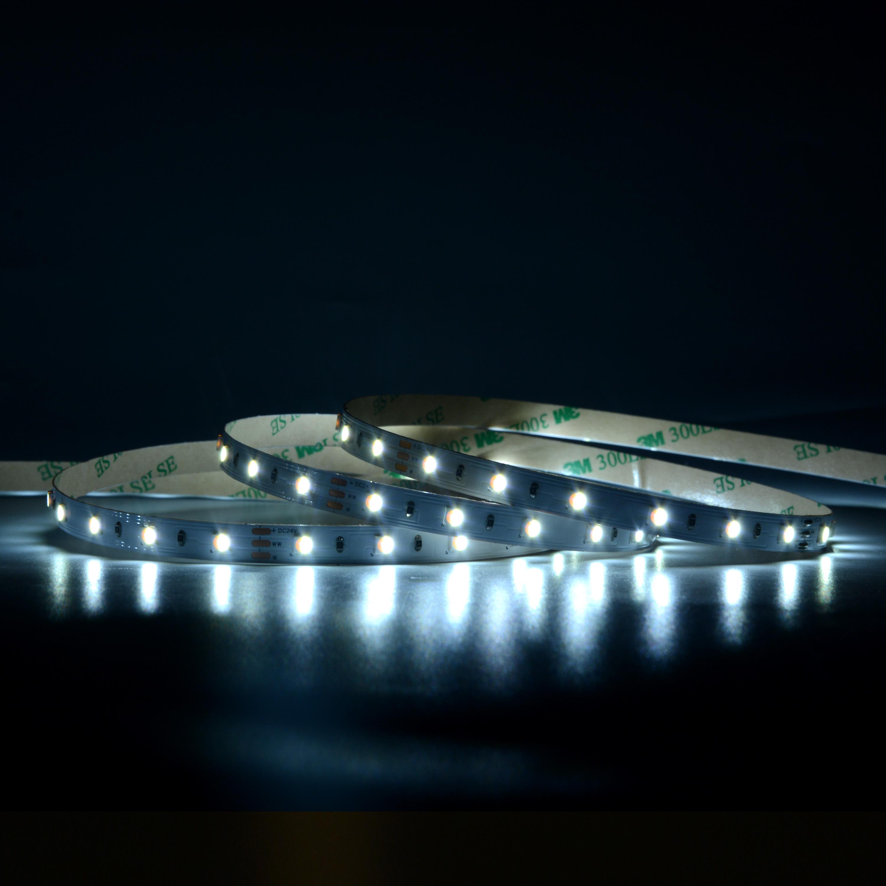 8mm 12V 60leds/m 2 in 1 CCT 3838 LED strip