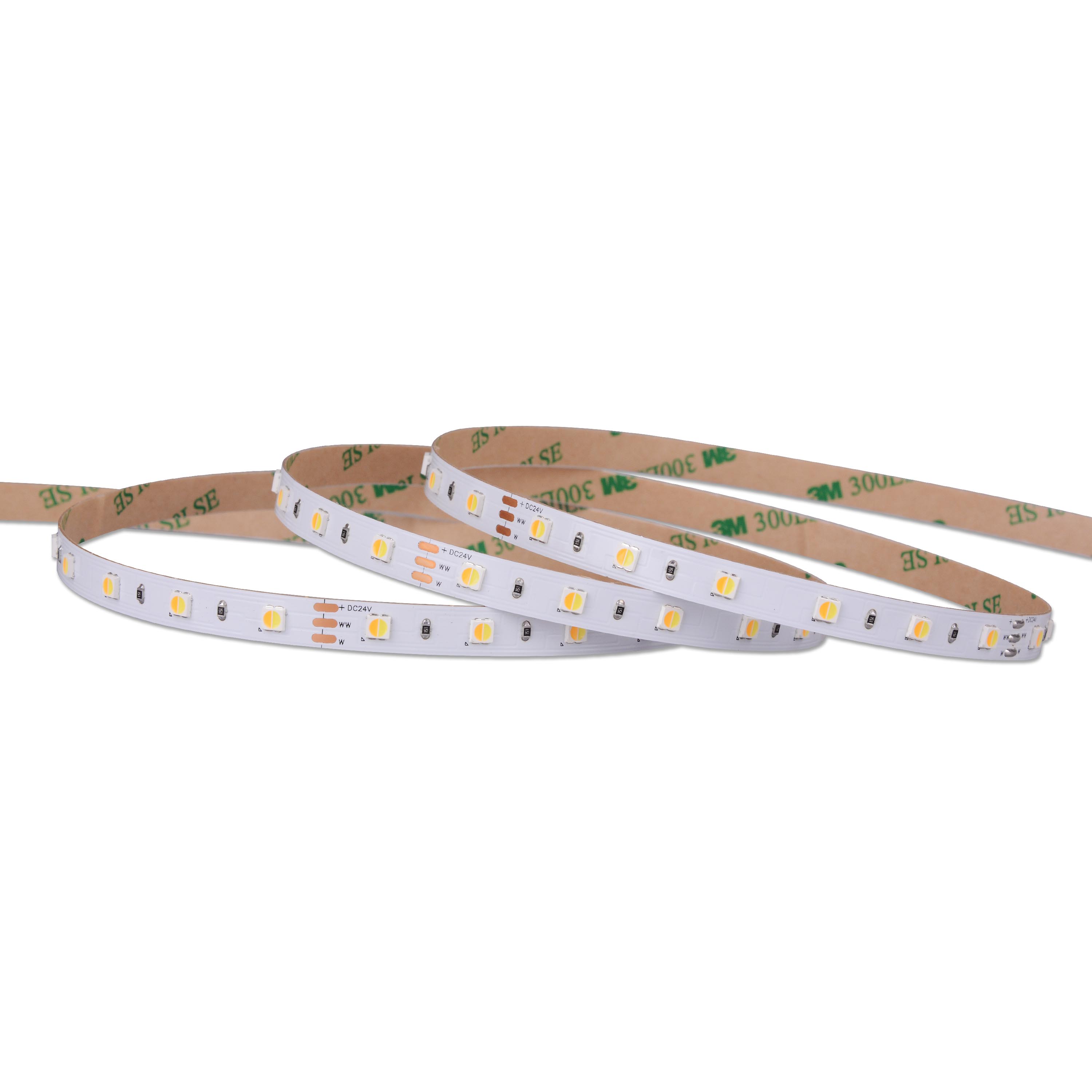 8mm 12V 60leds/m 2 in 1 CCT 3838 LED strip