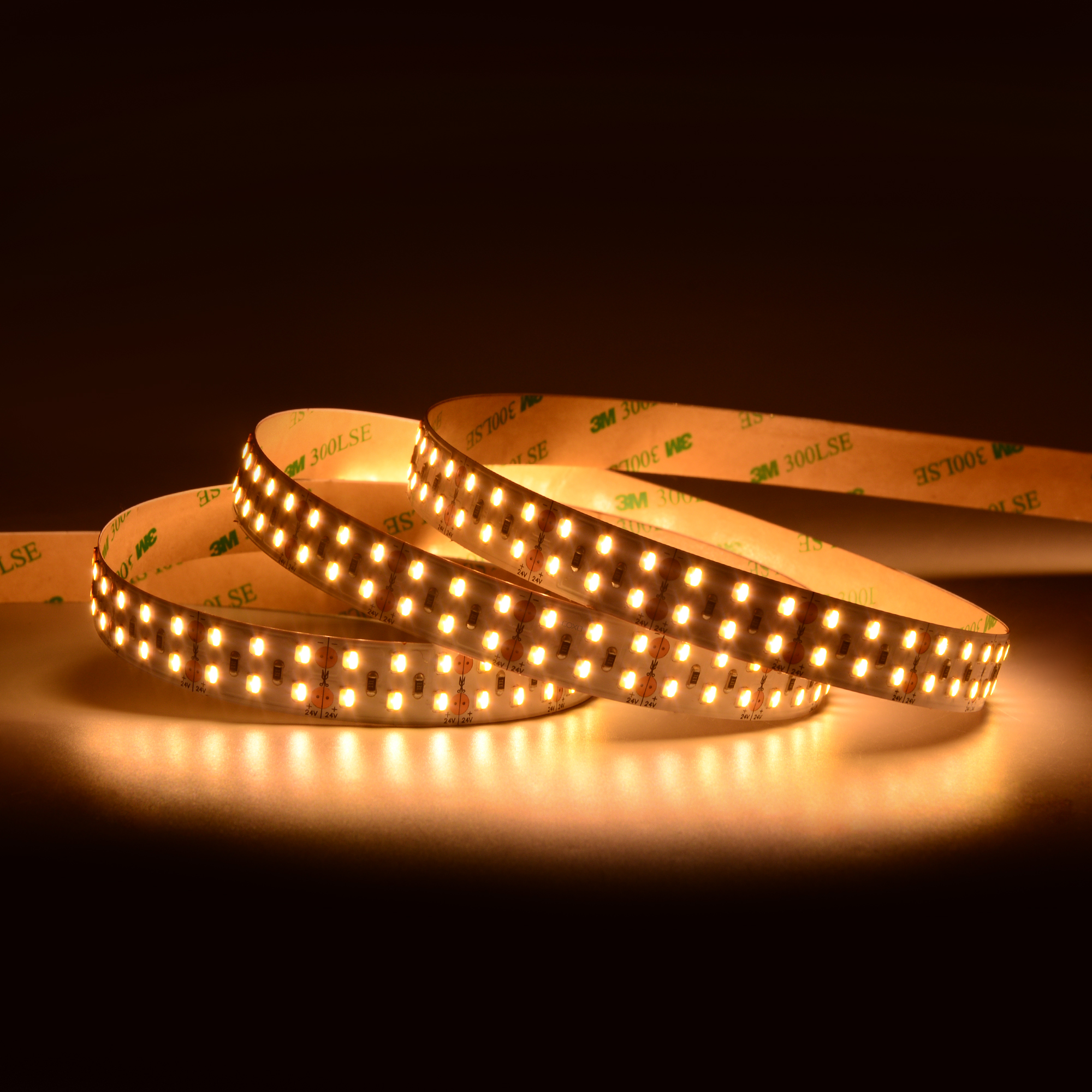 15mm 24V Double Lines 240leds/m 2 in 1 CCT 2835 LED strip