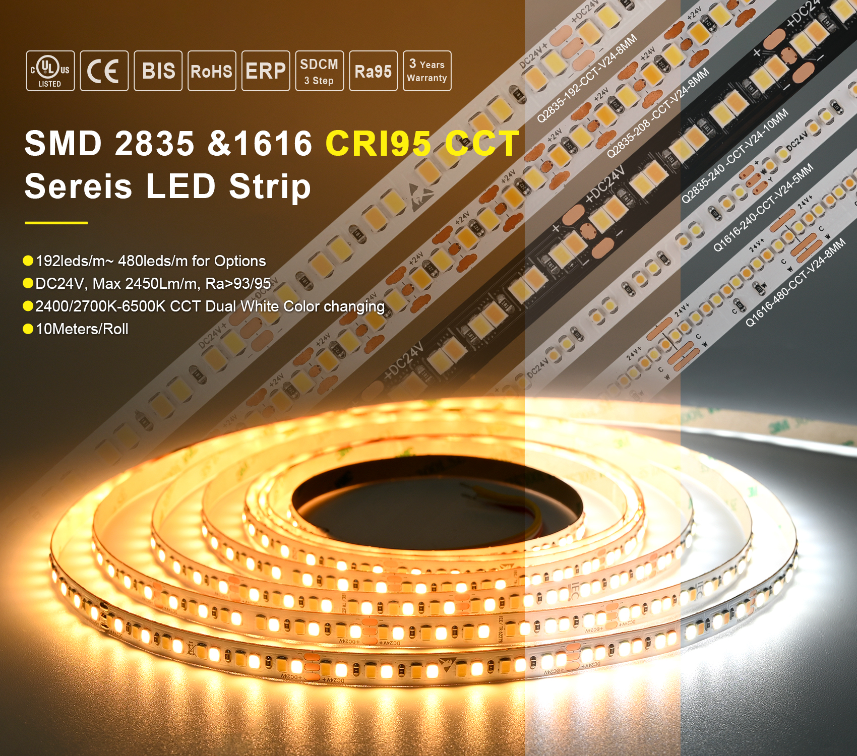Discover the High Color Rendering Index Q Series CCT LED Strip
