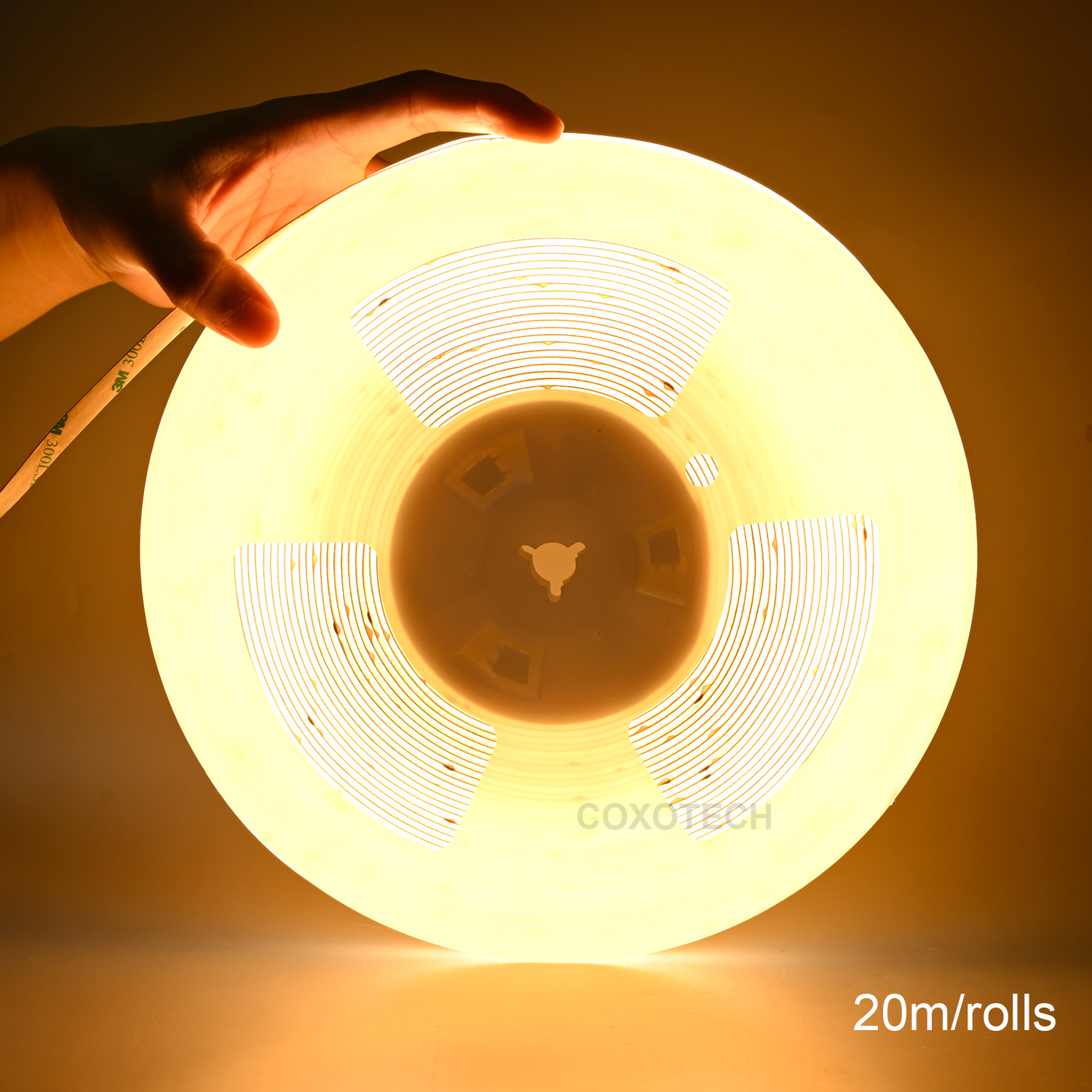 8mm 24V 480 leds/m Ultra Length 20m COB LED strip