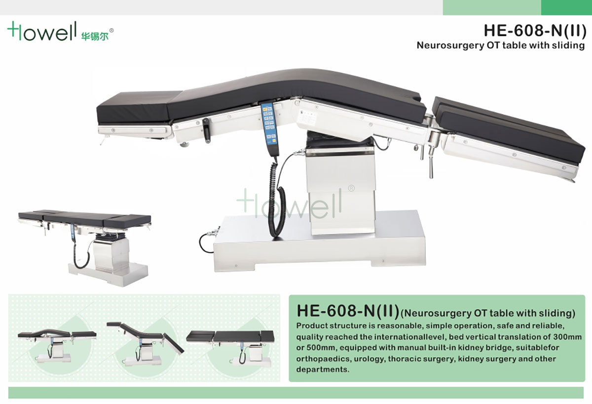 Sliding Electric Hydraulic Neurosurgery Operating Table For Cerebral ...