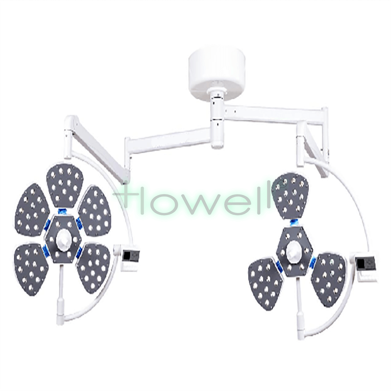 Double Head Ceiling Mounted LED Surgical Shadowless Operation Theatre ...