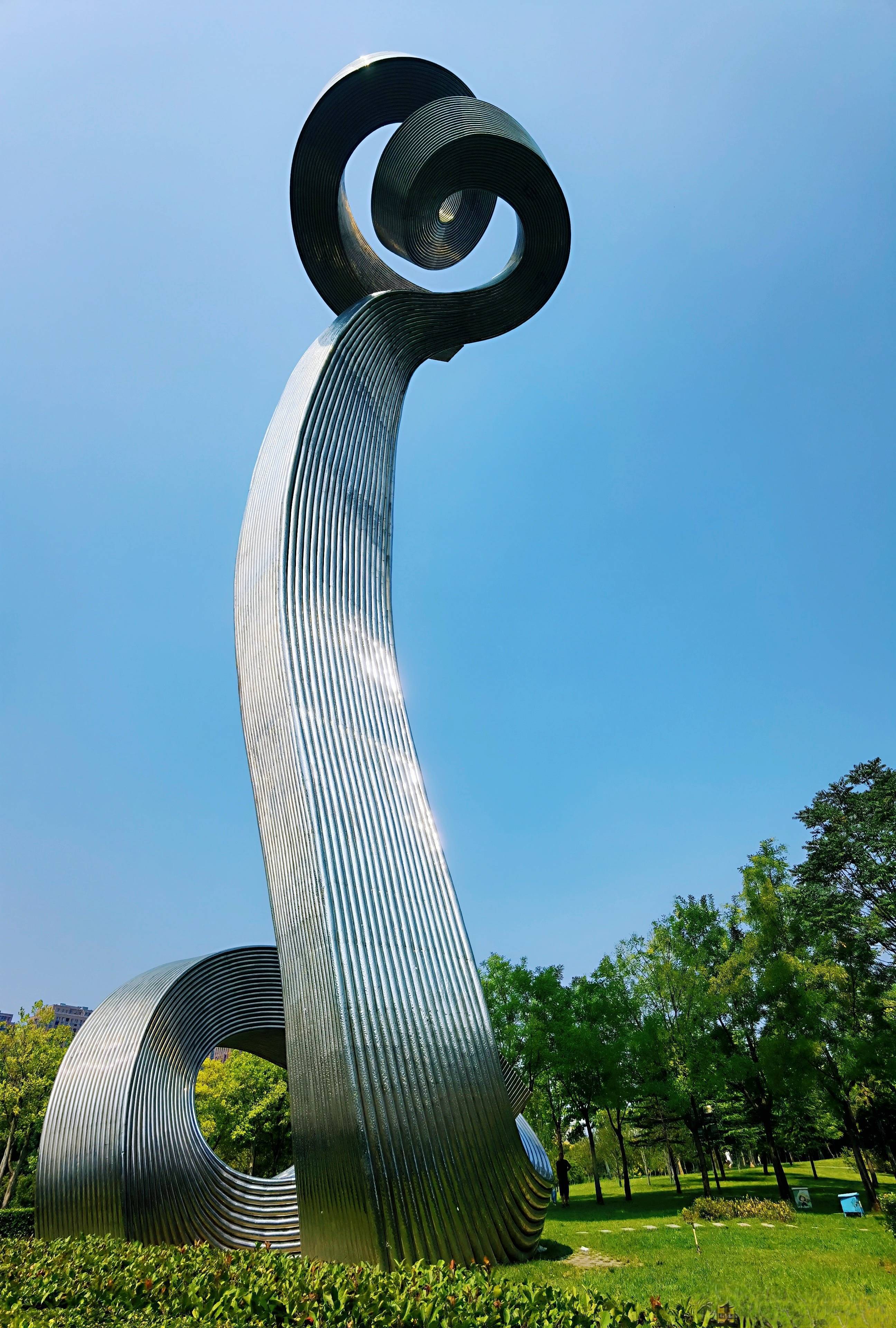 Large Modern Public Art Stainless Steel Wire Sculpture for Park