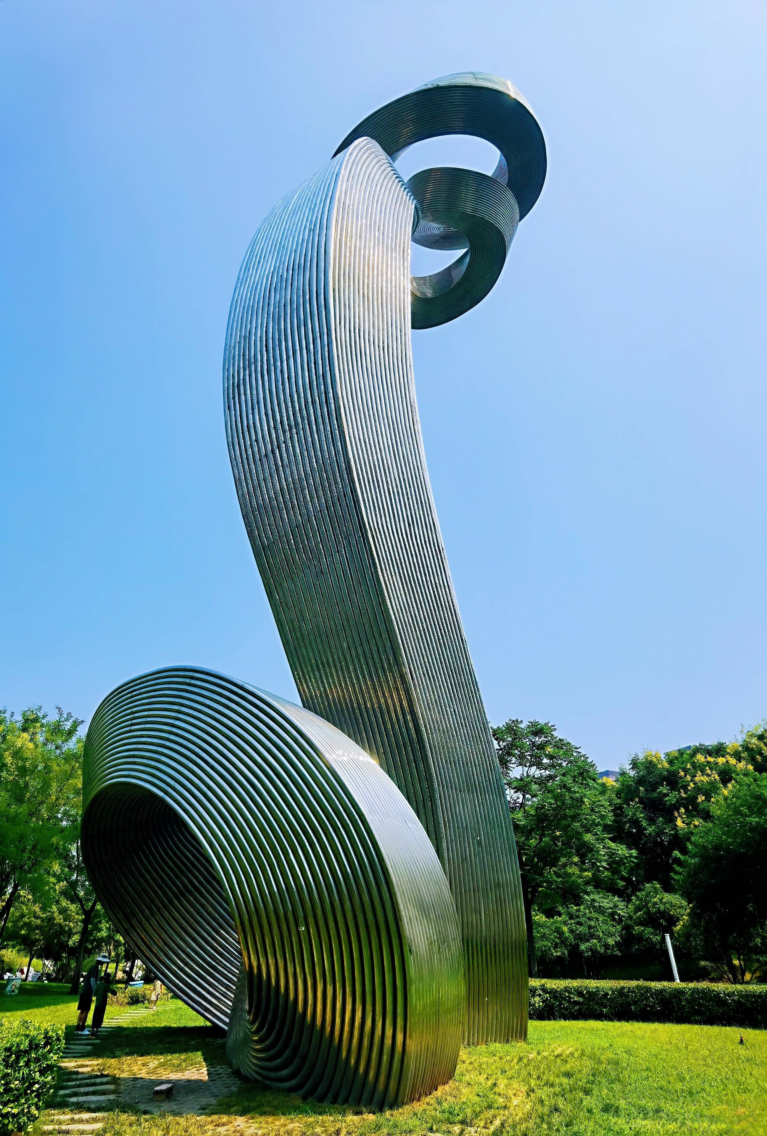 Large Modern Public Art Stainless Steel Wire Sculpture for Park