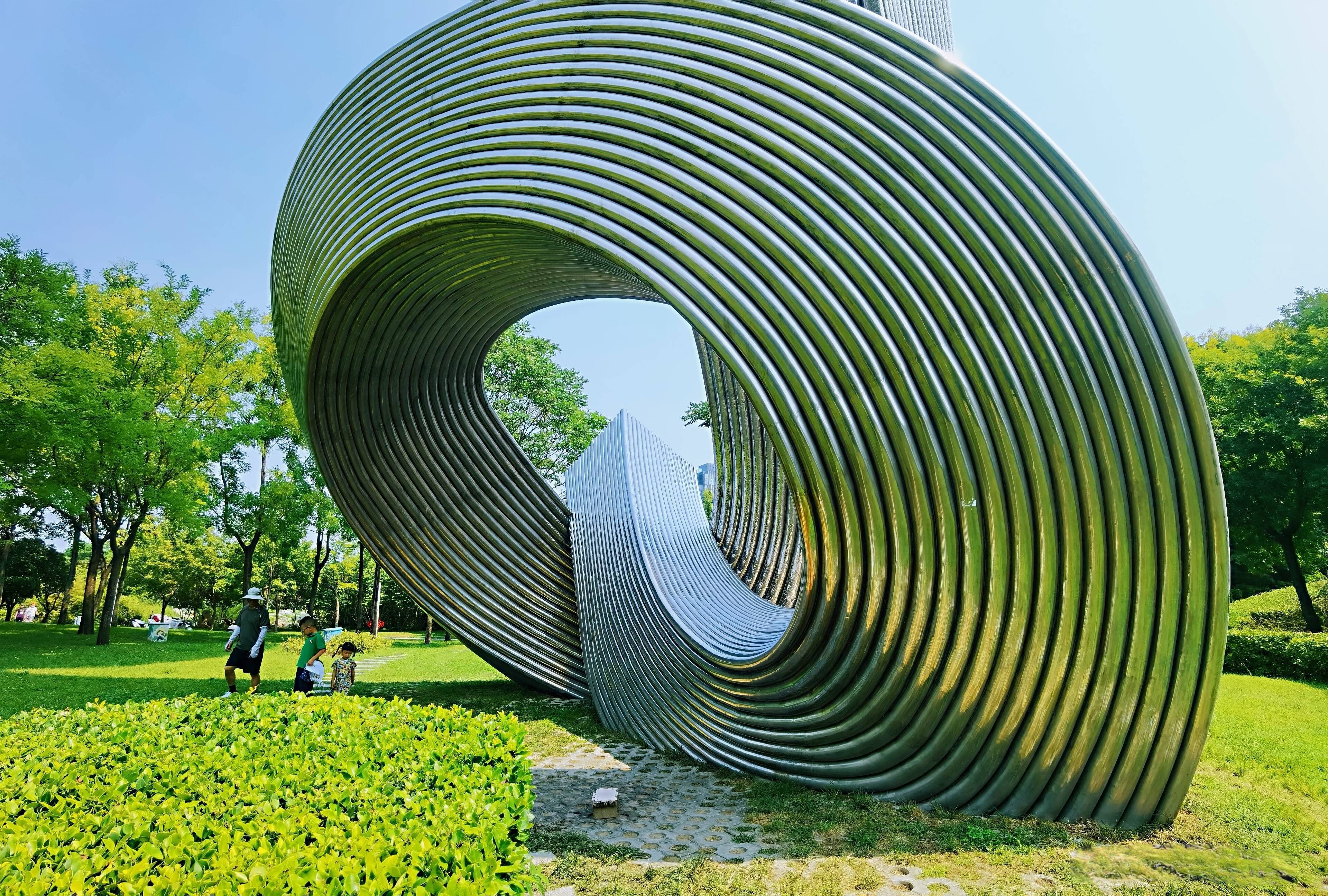 Large Modern Public Art Stainless Steel Wire Sculpture for Park