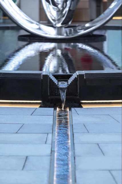 Modern Outdoor Stainless Steel Ellipse Landscape Sculpture