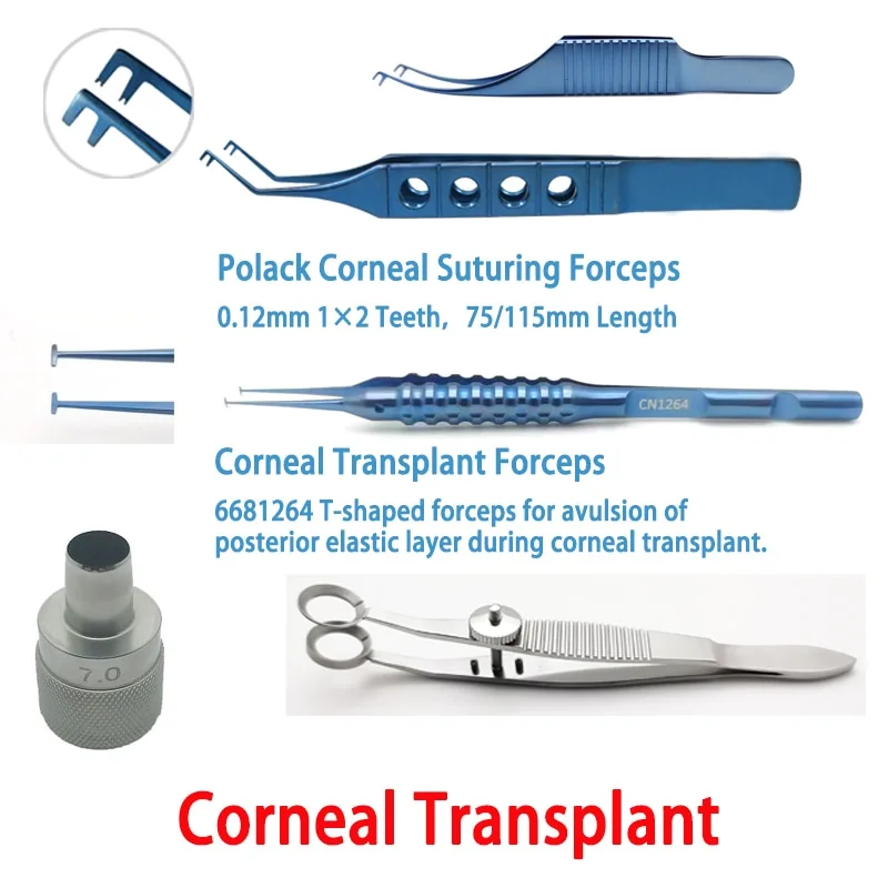 Polack Corneal Suturing Forceps Corneal Transplant Trephine ...