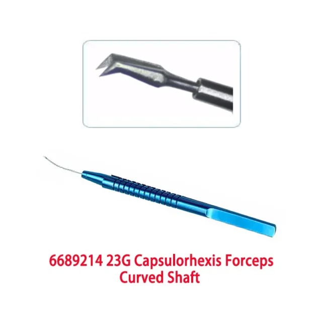23G Capsulorhexis Forceps Retinal Forceps Gripping Serrated Forceps ...