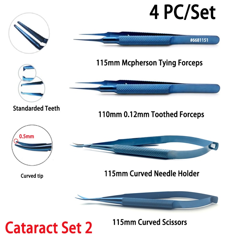 Oftalmologia Instrumentos Cataract Set Phaco Set Tweezers Needle ...