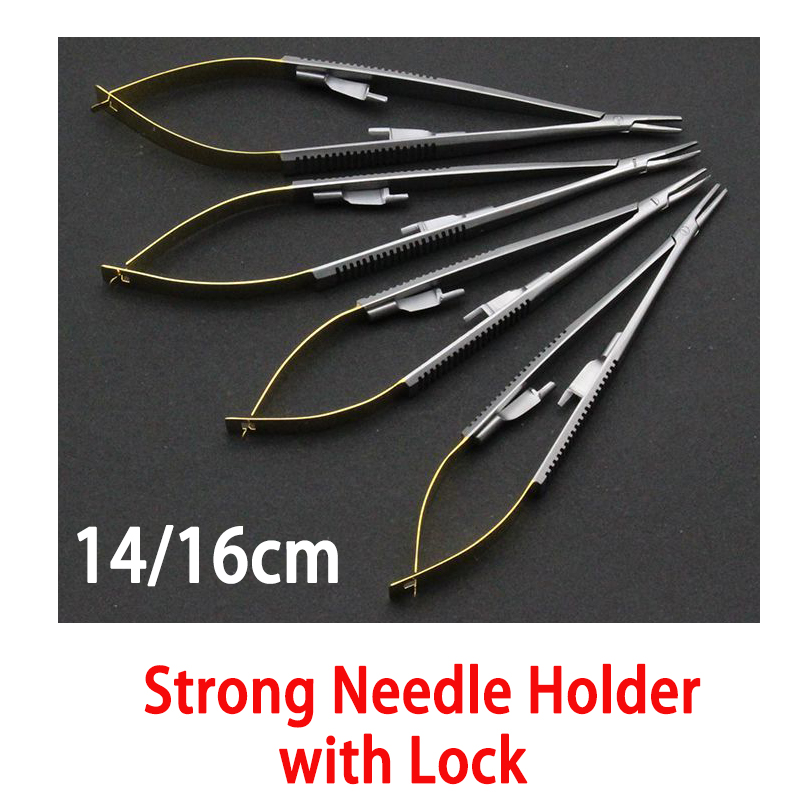 Strong Dental Needle Holder With Lock Microsurgery Instruments Holding ...