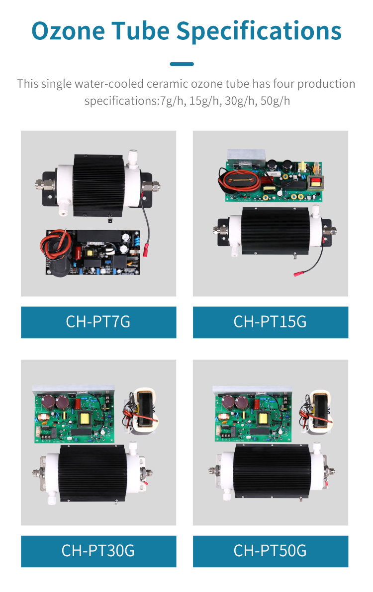 50g Ozone Generator Spare Parts Ceramic Ozone Tube With High-Performance Power Supply