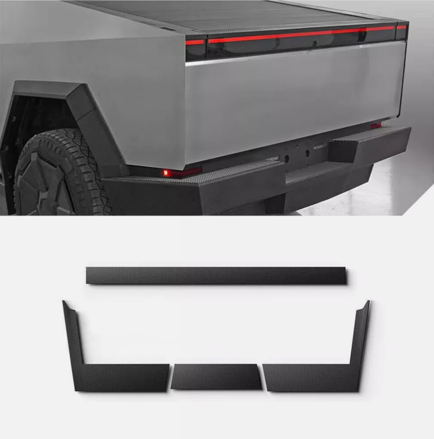 For Tesla Cybertruck Rear Bumper Tailgate Protection Mat TPE Trunk ...