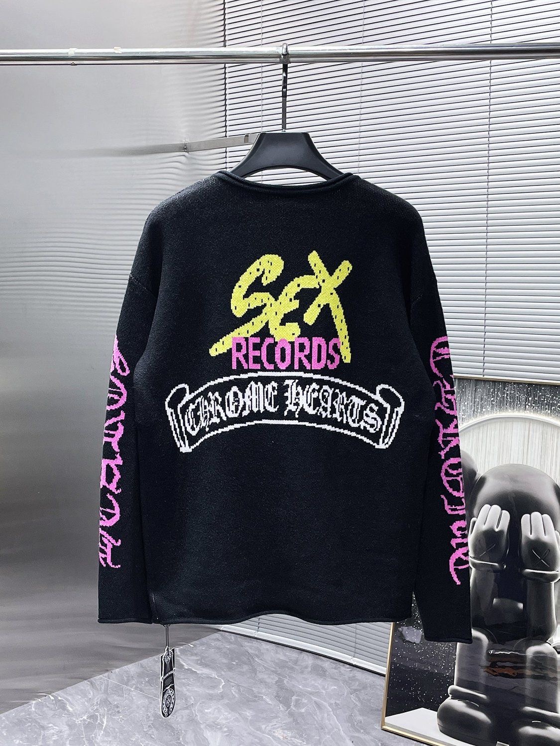Chrome Hearts sex records sweater black