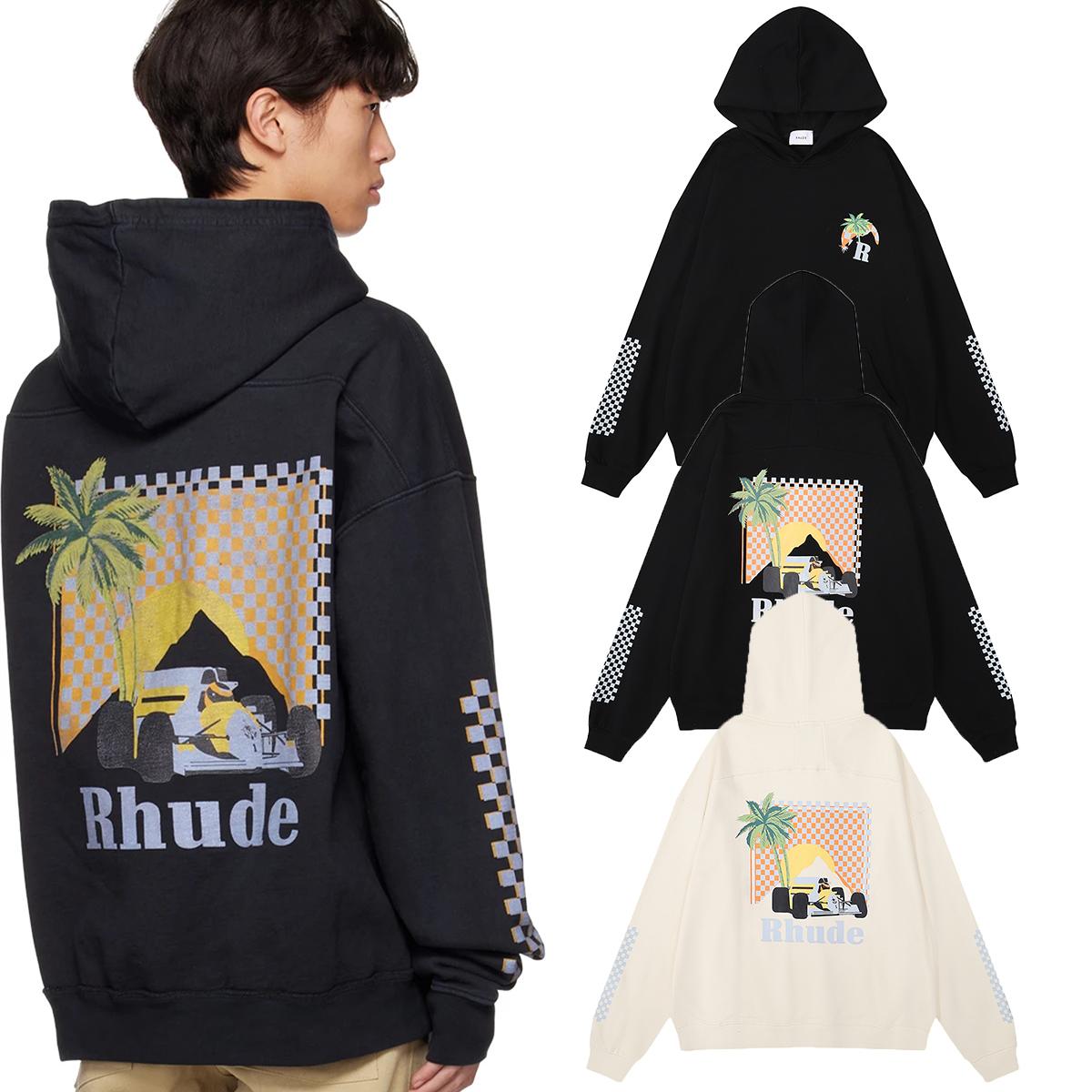 Rhude Racing Car Tree Hoodie