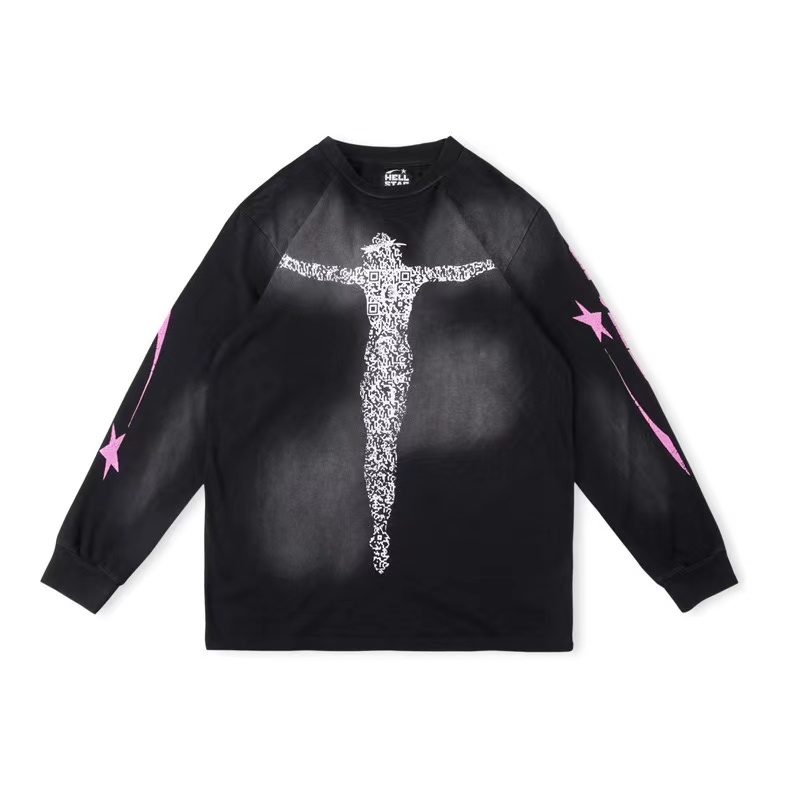 【High Quality】Hellstar QR Code Human Long Sleeve Black
