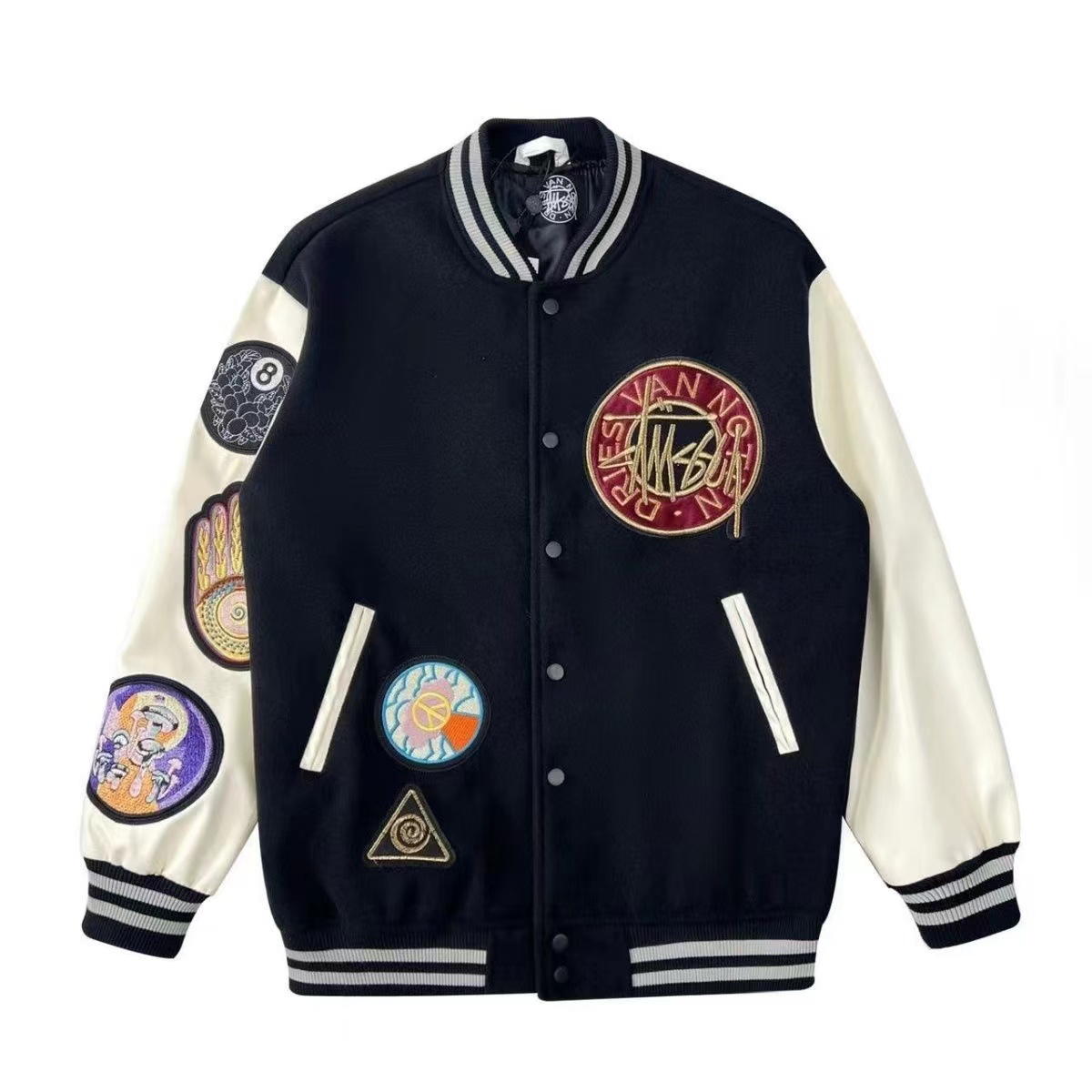 Stussy Collab Animal Tags Varsity Jacket