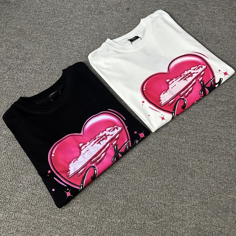 Corteiz Love Print Tee Black White