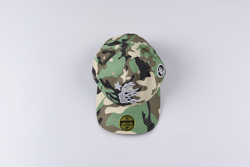HS Camouflage Green Drill Logo Adjustable Duck Tongue Cap