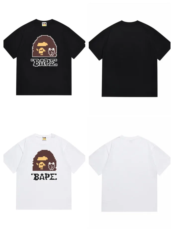 Bape Co-branded Digital Pixel Ape Head Print Tee 2 colors