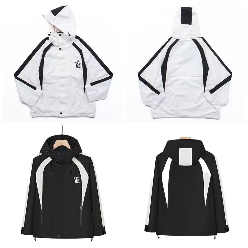 Hellstar Hooded Jacket Black And White