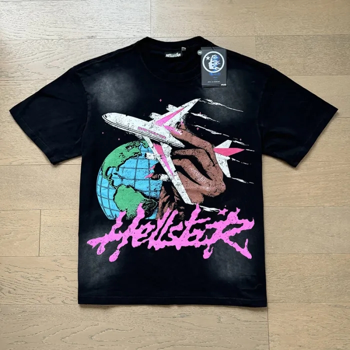 Hellstar 2024 Global Flight Printed Washed Version Tee 2 colors