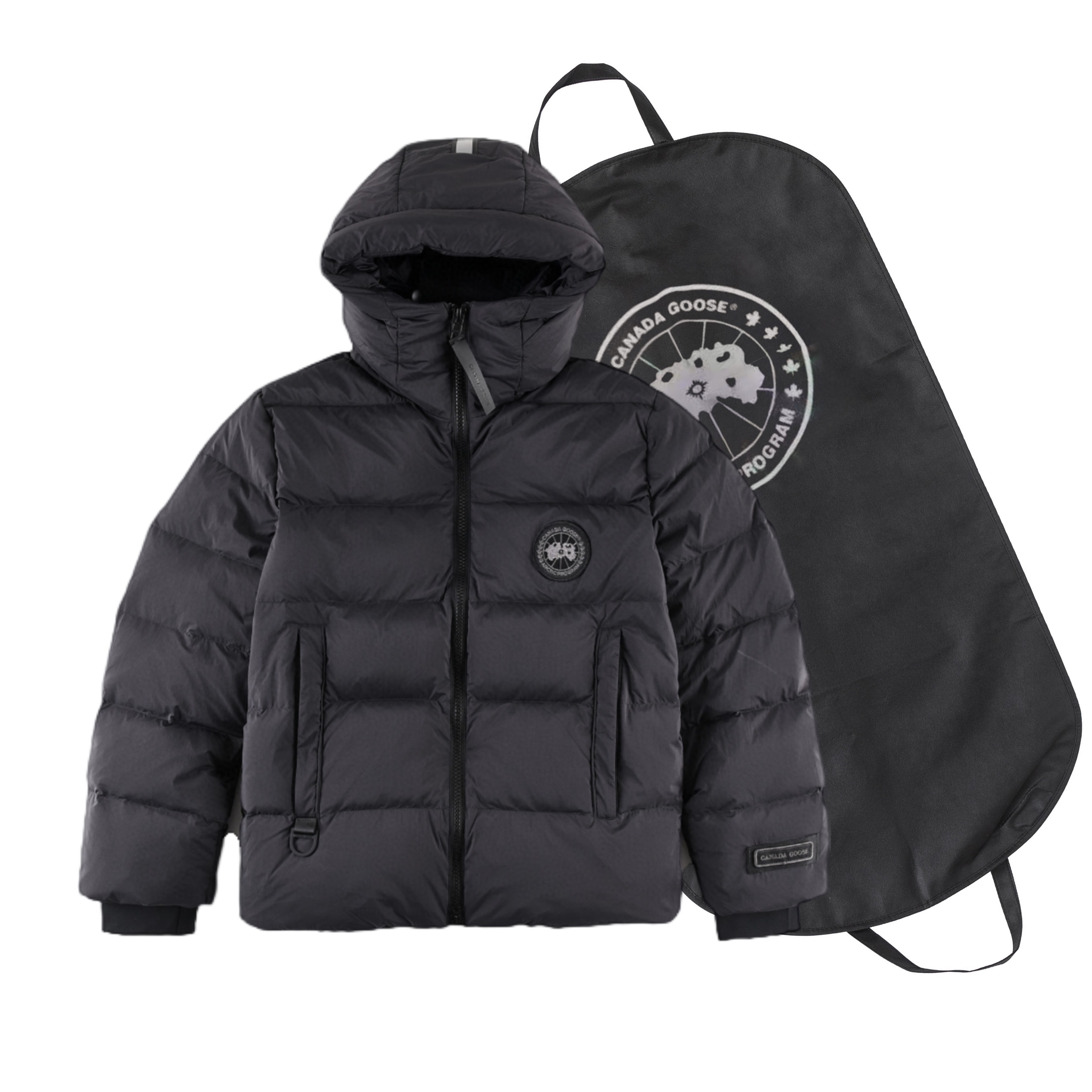 Goose Black Logo Down Jacket Black