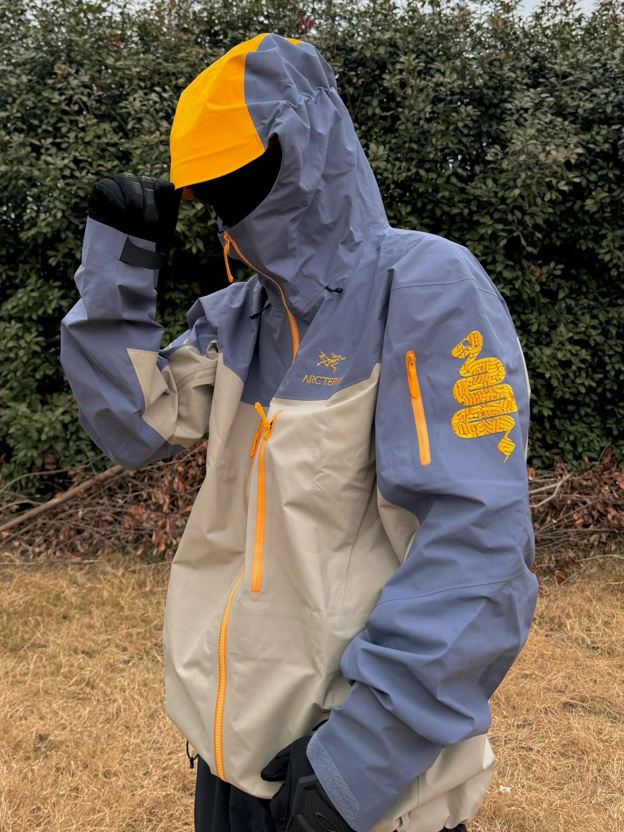 Arcteryx Snake Embroidery Hard Shell Windbreaker Jacket