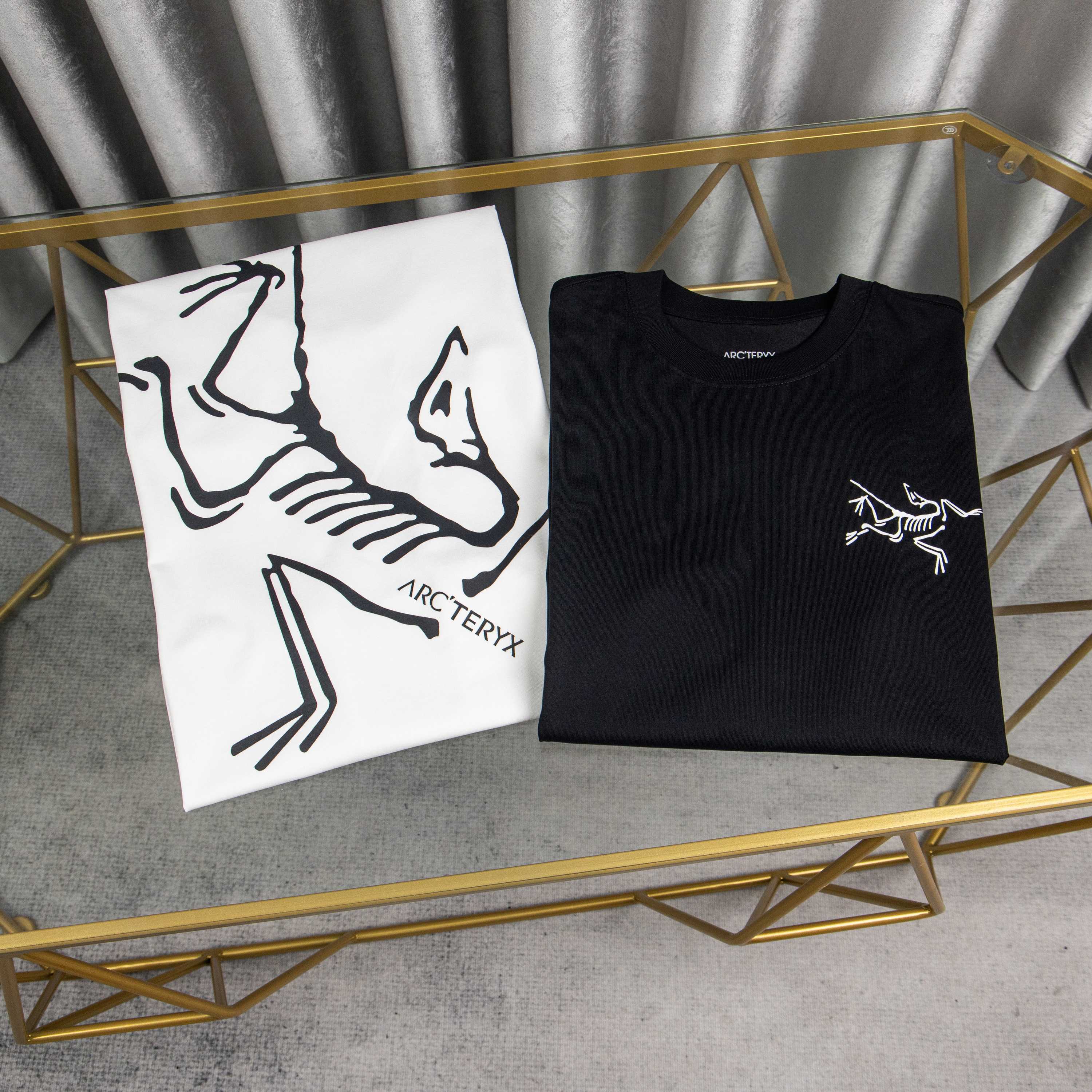 Arc Bird Logo Shirt Black And White