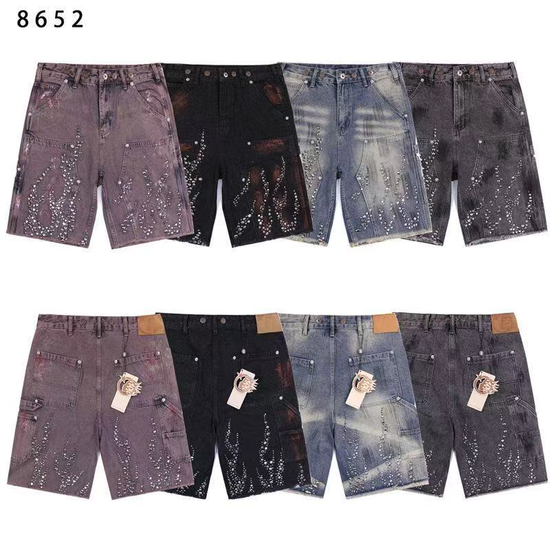 Hellstar Rhinestone Jean Shorts 4 Colors