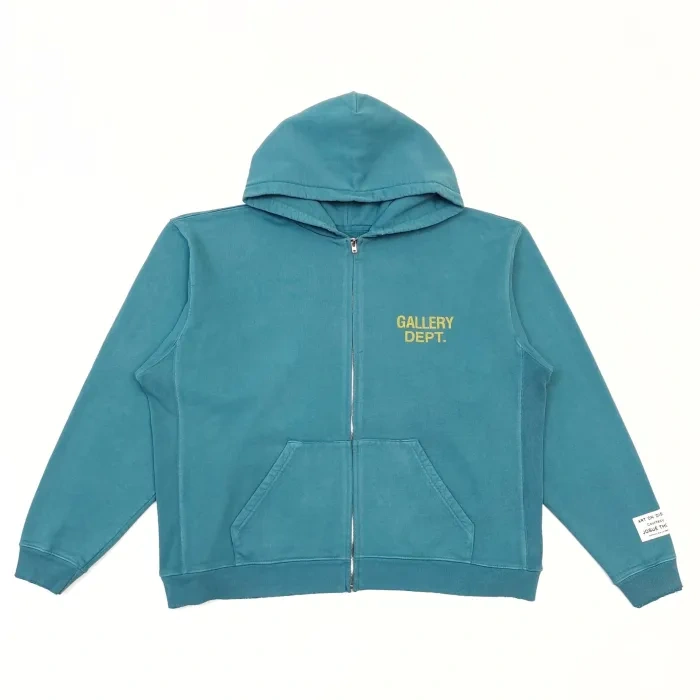 GD 1:1 quality version Front and Back Letter Logo Zipper Hoodie 2 colors