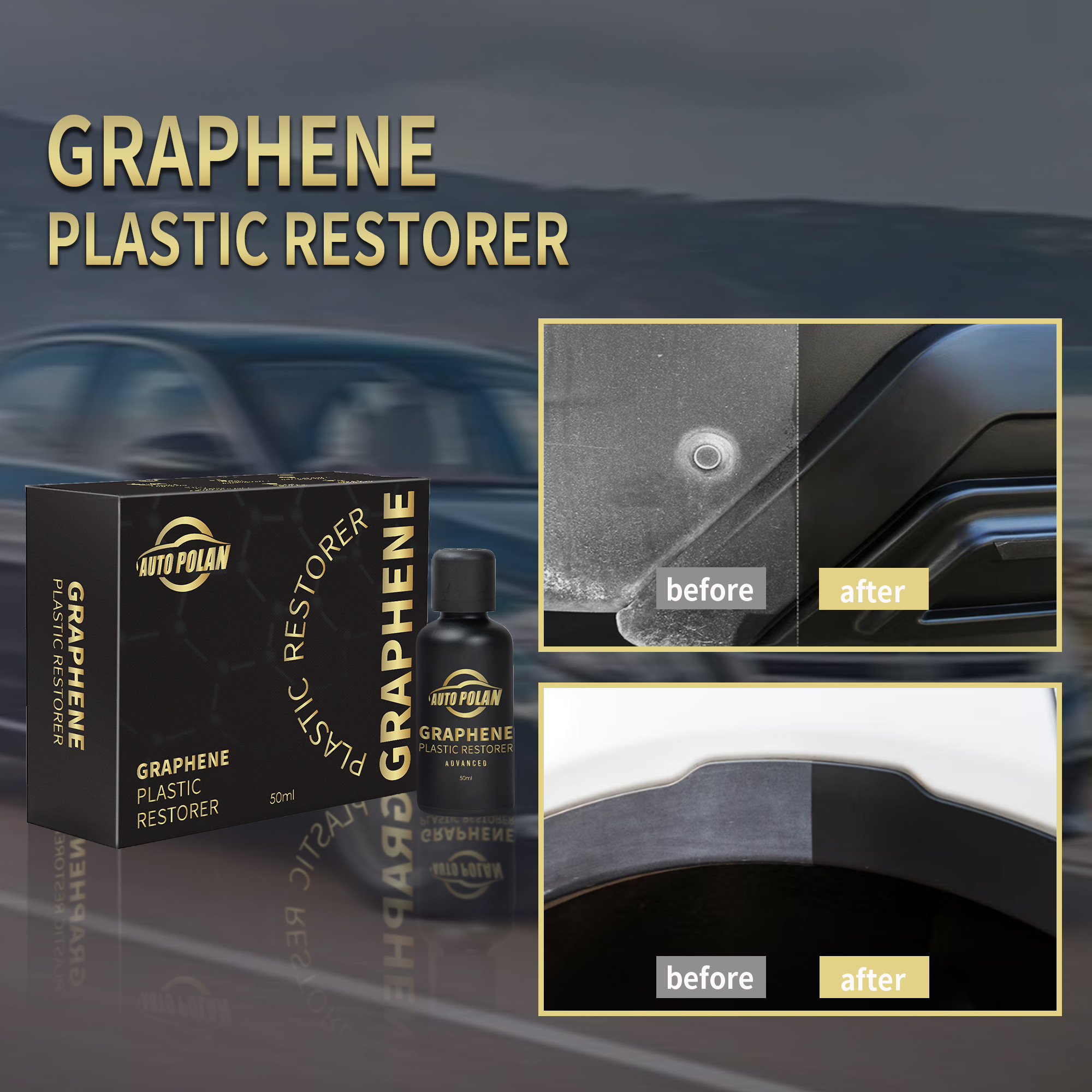 Autopolan Graphene Plastic Restorer - Long-Lasting Trim Restoration ...