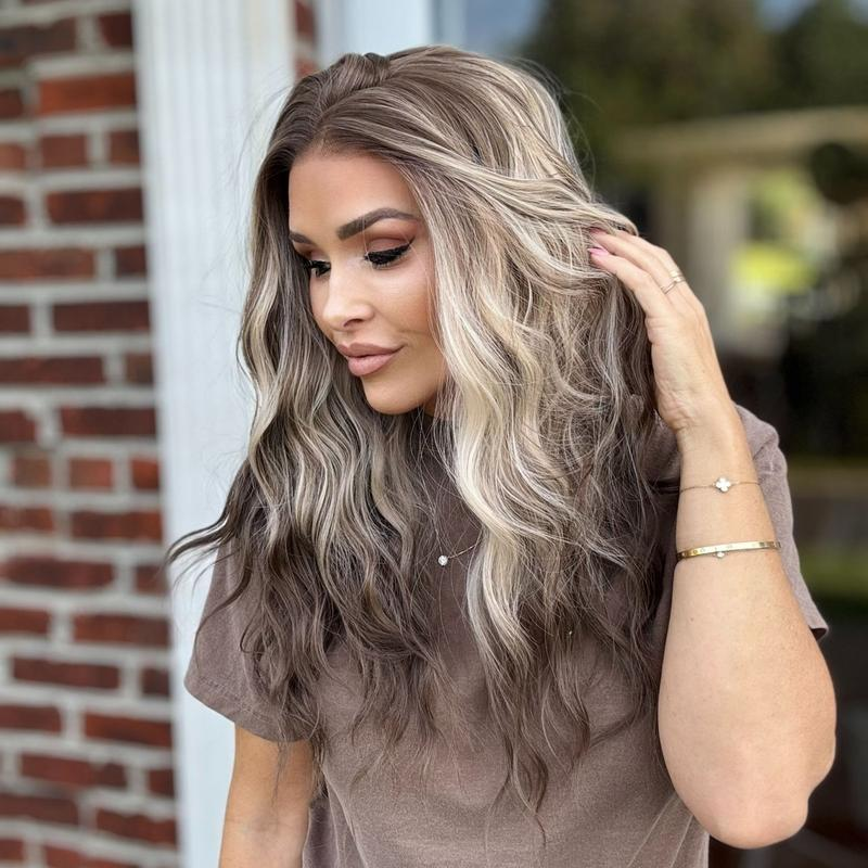 Aria by AISOM Iced Blonde Water Wave 13x4 Free Part Synthetic Lace ...